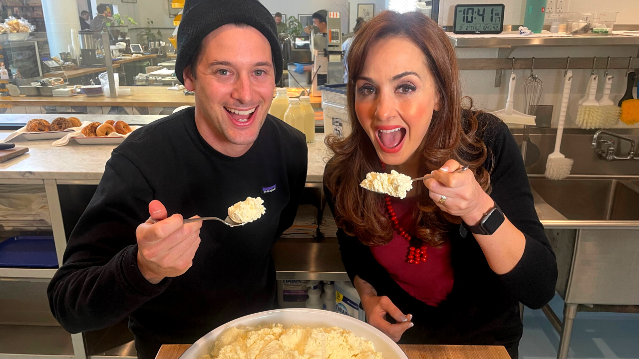 3 INGREDIENT HOMEMADE CREAM CHEESE! – Feast in the MIddle East